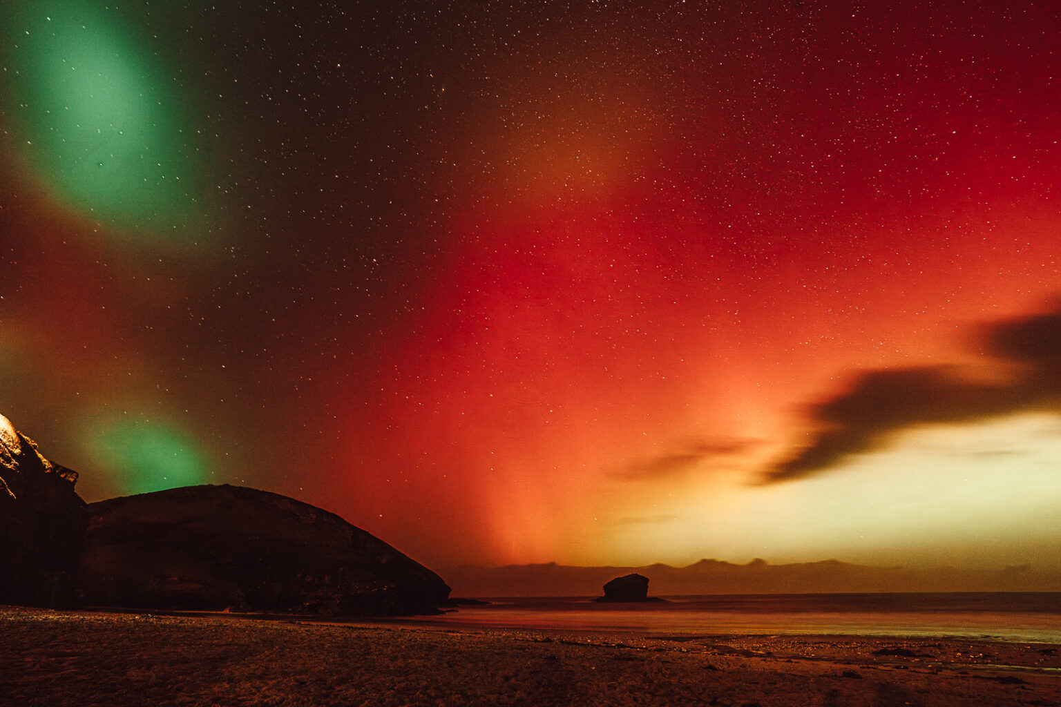Northern Lights - in Cornwall!! - Dan Ward Photography